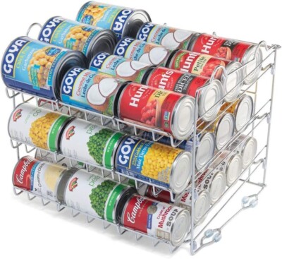Chrome Stackable Can Organizer, Can Rack Holds up to 36 Cans | eBay