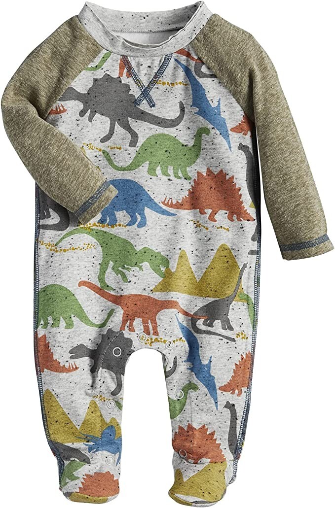 New Mud Pie Baby Boy DINO DINOSAUR Sleeper 0-3 months Footed Shower ...