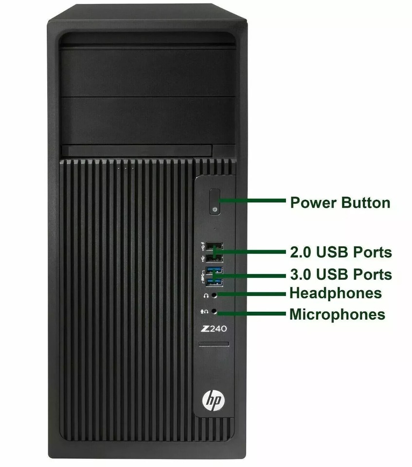 HP i7 Gaming Desktop Computer Town up to 64GB RAM 2TB SSD NVIDIA GTX ...