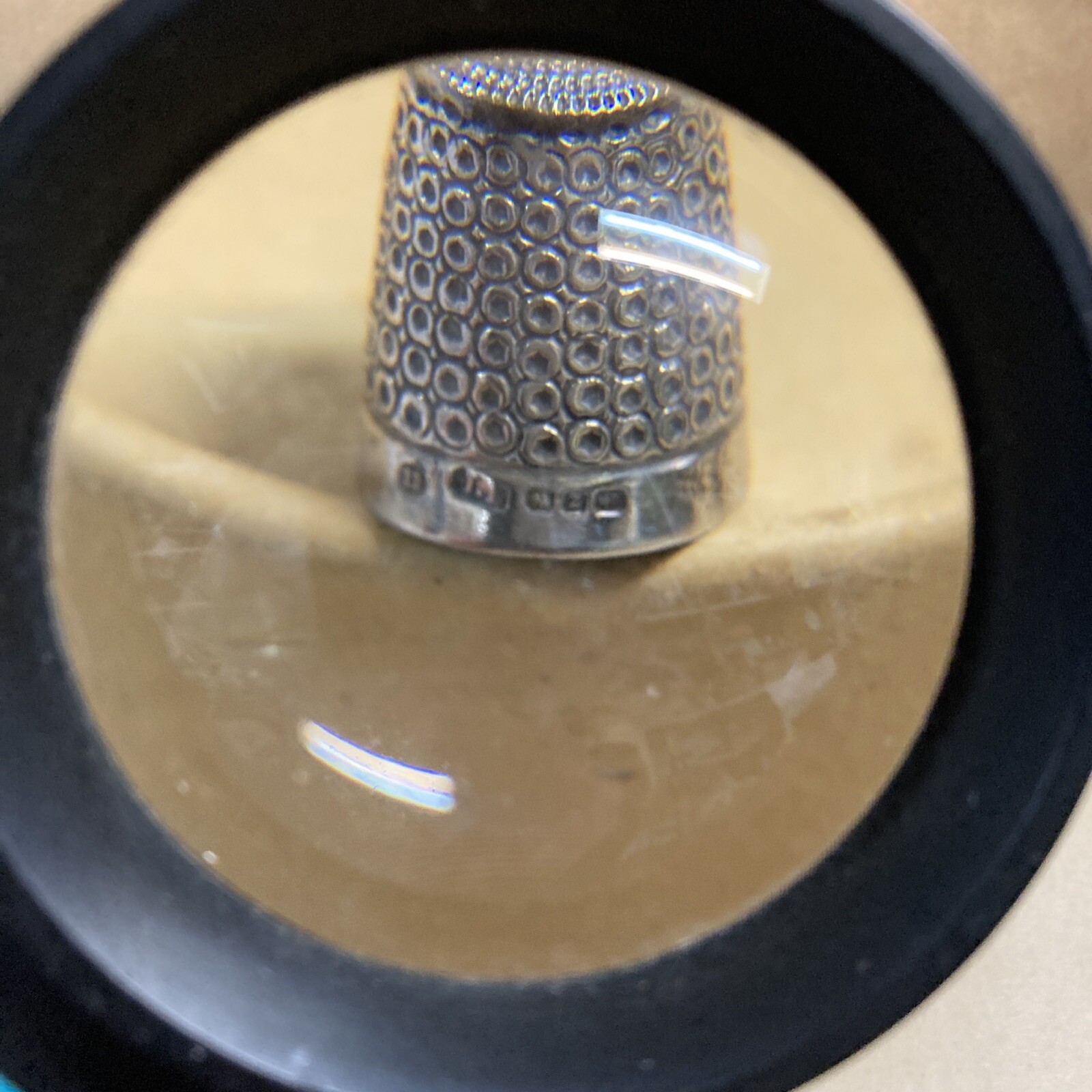 Vintage Silver Thimble Collectors J f Lion Anchor Hallmark G180.r ...