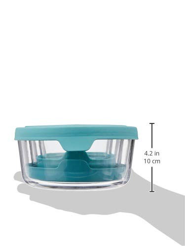 TrueSeal Round Glass Food Storage Containers with Airtight Lids Mineral ...