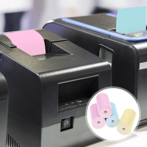 4PCS Printable Sticker Roll Colored Self-Adhesive Thermal Paper ...