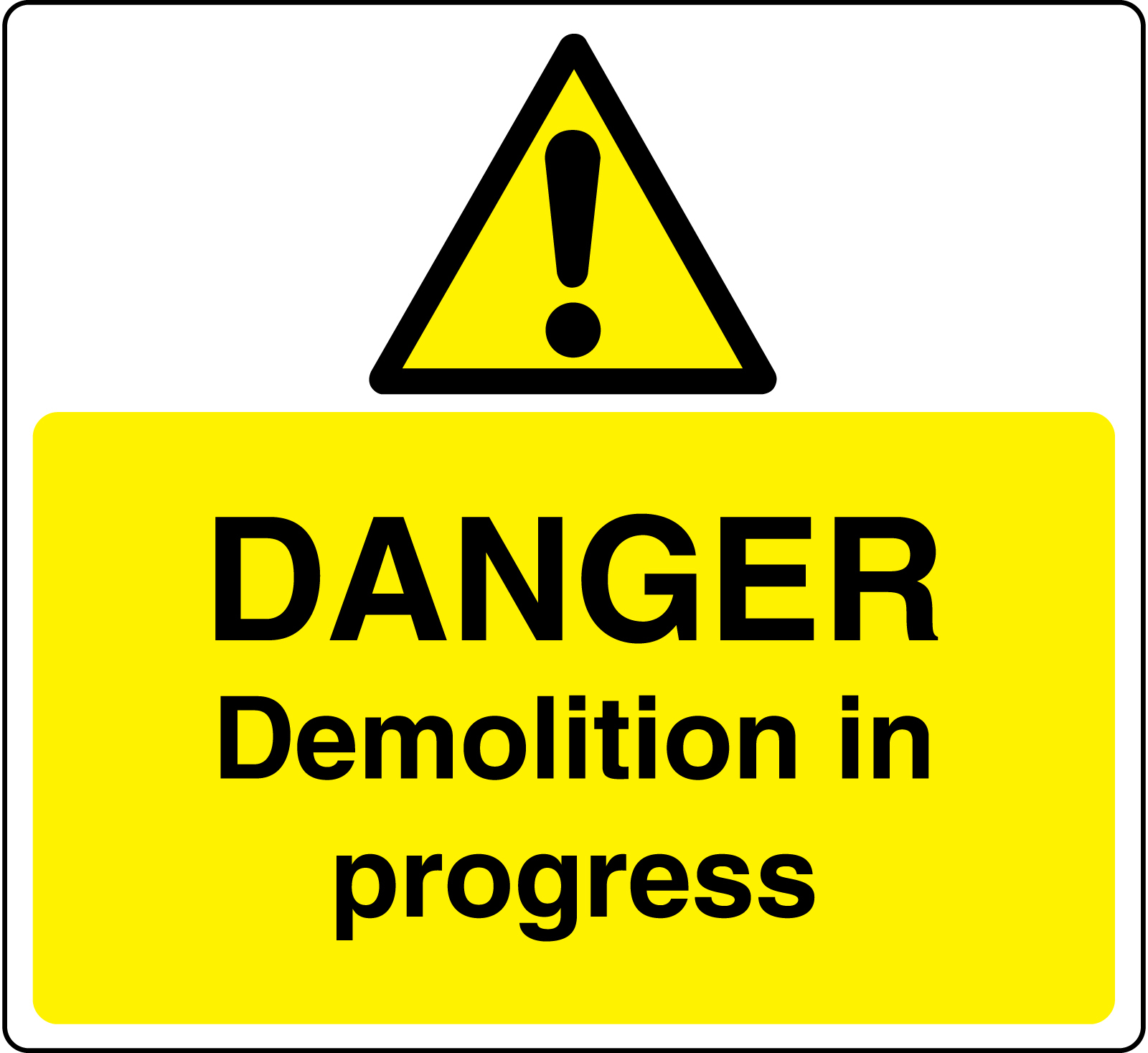 Yellow Warning safety signs, caution, slip, trip etc Vinyl wall ...