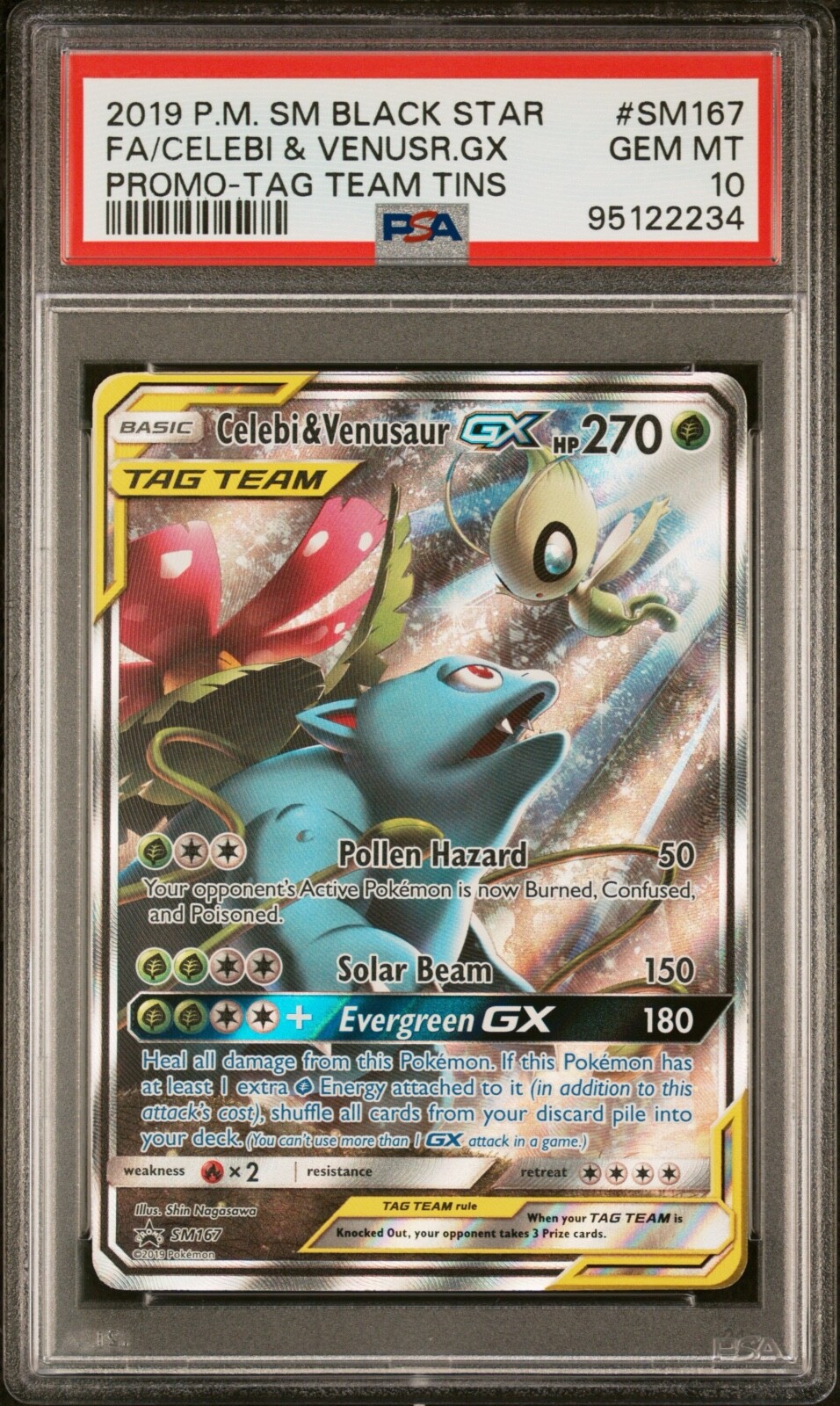 (PSA 10) Pokémon: Tag Team Tin – Celebi & Venusaur GX #SM167 [Full Art ...