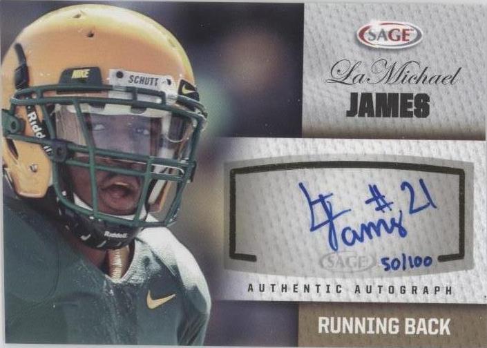 2012 SAGE Autographed - Autographs LaMichael James #A25 Gold /100 (AU ...