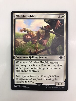 Nimble Hobbit MTG Magic the Gathering Card NM Near Mint Lord Rings LTR ...
