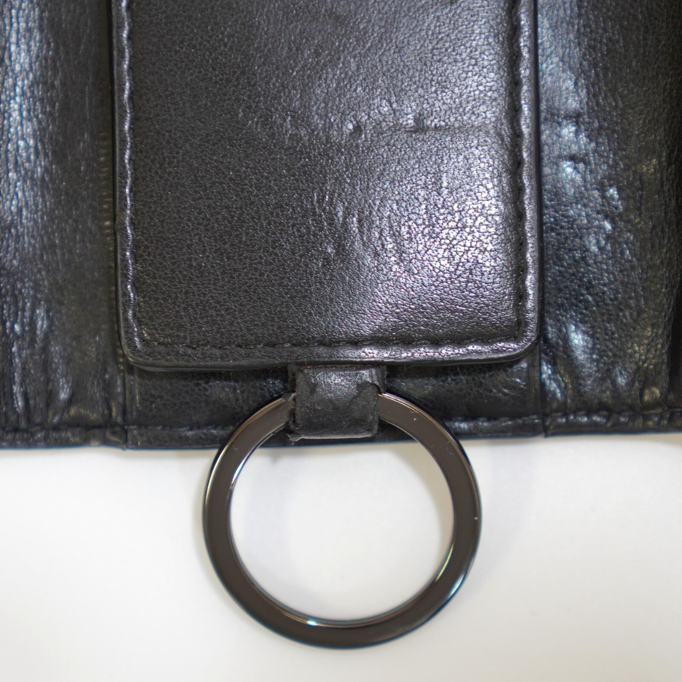 COACH Key Case Ivory Floral Print Leather 6 Hook Organizer Key Holder ...