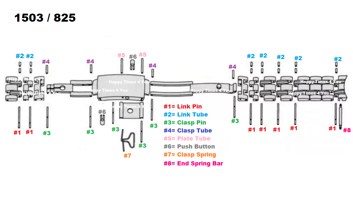 Omega Seamaster Full Size 1503/825 Clasp Pin And Tube Replacement | eBay