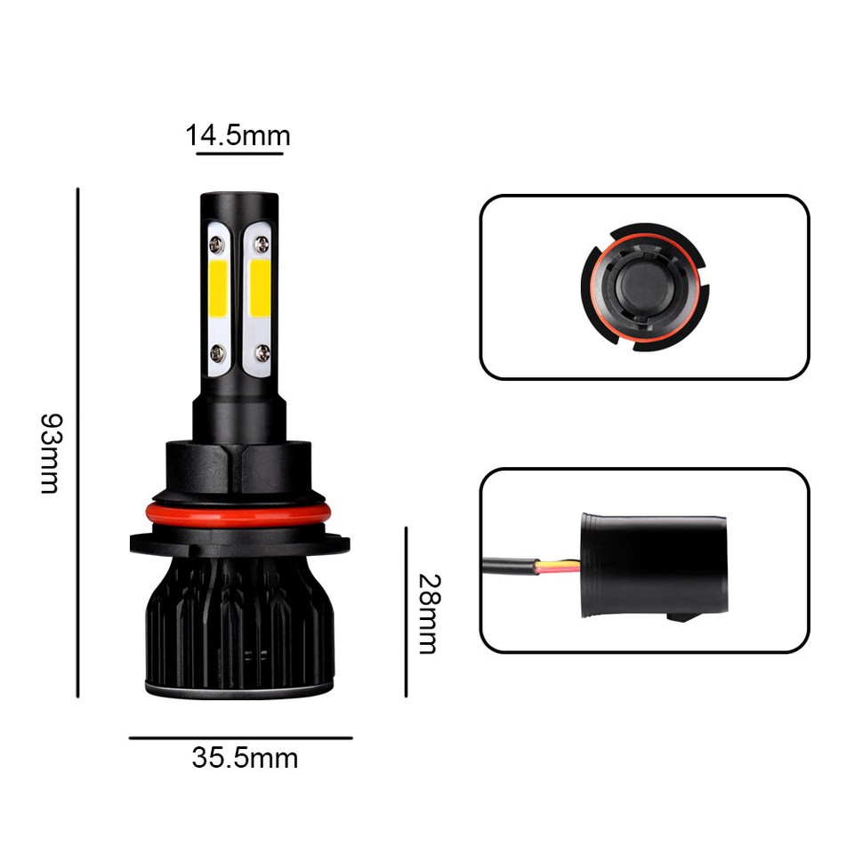 LED For Ford ECONOLINE E150-E450 1995-2007 Headlight 9007 HB5 Bulbs Hi ...