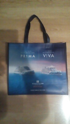 NEW Norwegian Cruise Lines Reusable Tote Bag w/ Straps Blue Prima Viva ...