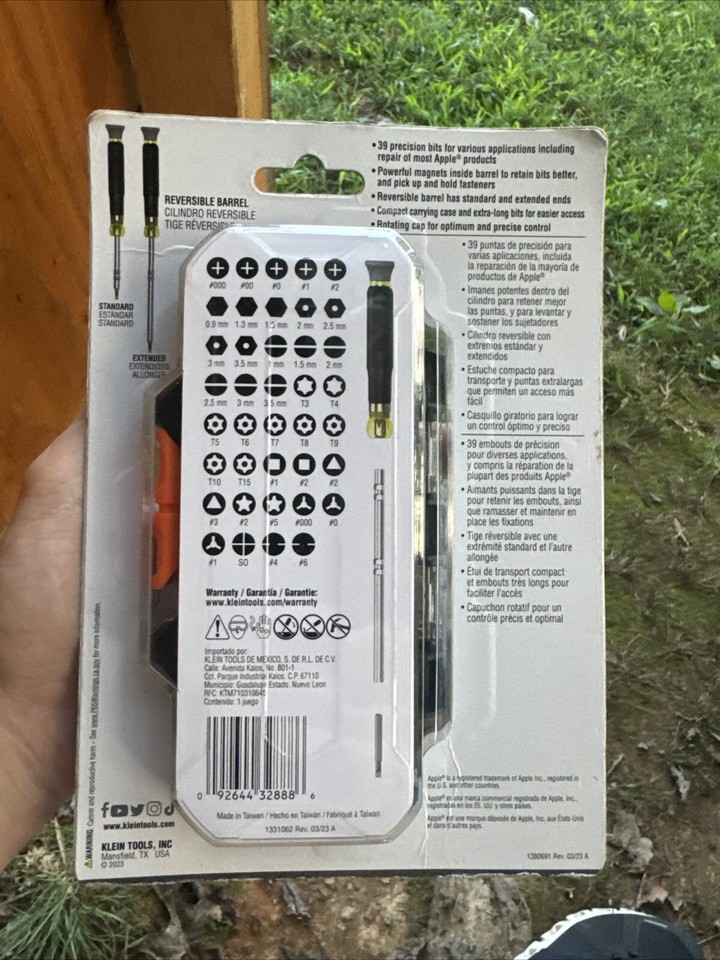 Klein Tools 32717 All-in-One Multi-Function Precision Screwdriver Set ...