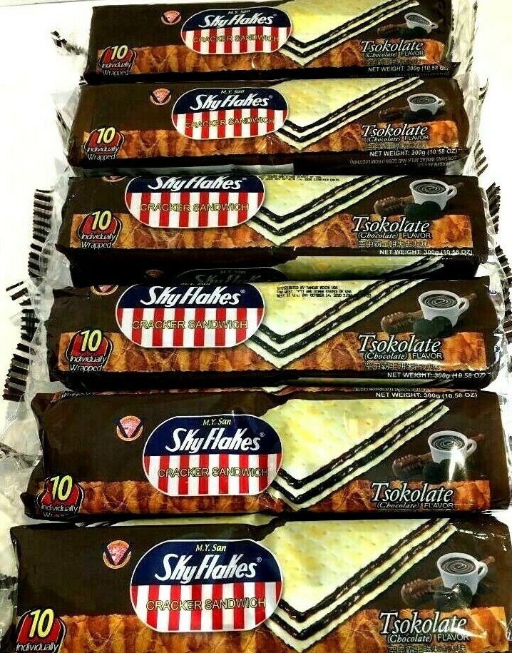 M.Y. San SkyFlakes Cracker Sandwich Tsokolate (Chocolate) 10.58 oz ...