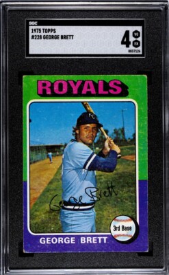 1975 Topps #228 - George Brett HOF - Kansas City Royals - SGC 4 VG-EX ...