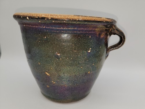 Antique Southern Pottery Edgefield South Carolina Clabber Bowl Baynham ...