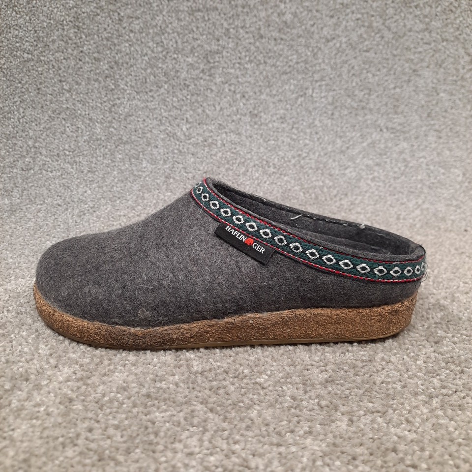 Halfinger Grizzly Slip On Wool Clogs Mules Shoes Womens 7 US 38 EU Gray ...