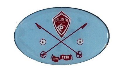 Colorado Rapids Raised Metal Domed Oval Color Chrome Auto Emblem Decal ...