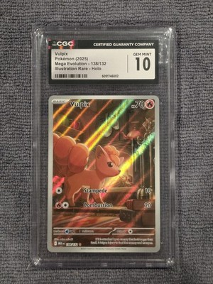 Vulpix 138/132 Me01: Mega Evolution Holo CGC 10 GEM MINT! | eBay UK