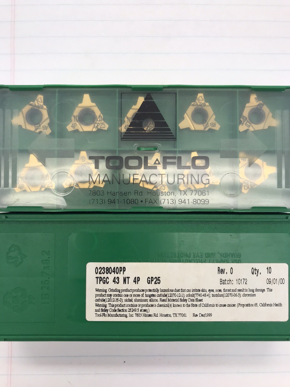 10 pcs. TPGC43NT-4P ACME GP25 TOOL FLO INSERT (loc stk) | eBay