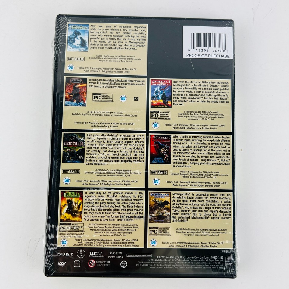 The Toho Godzilla Collection Vol 2 - 4 Discs DVD NEW SEALED 43396466883 ...