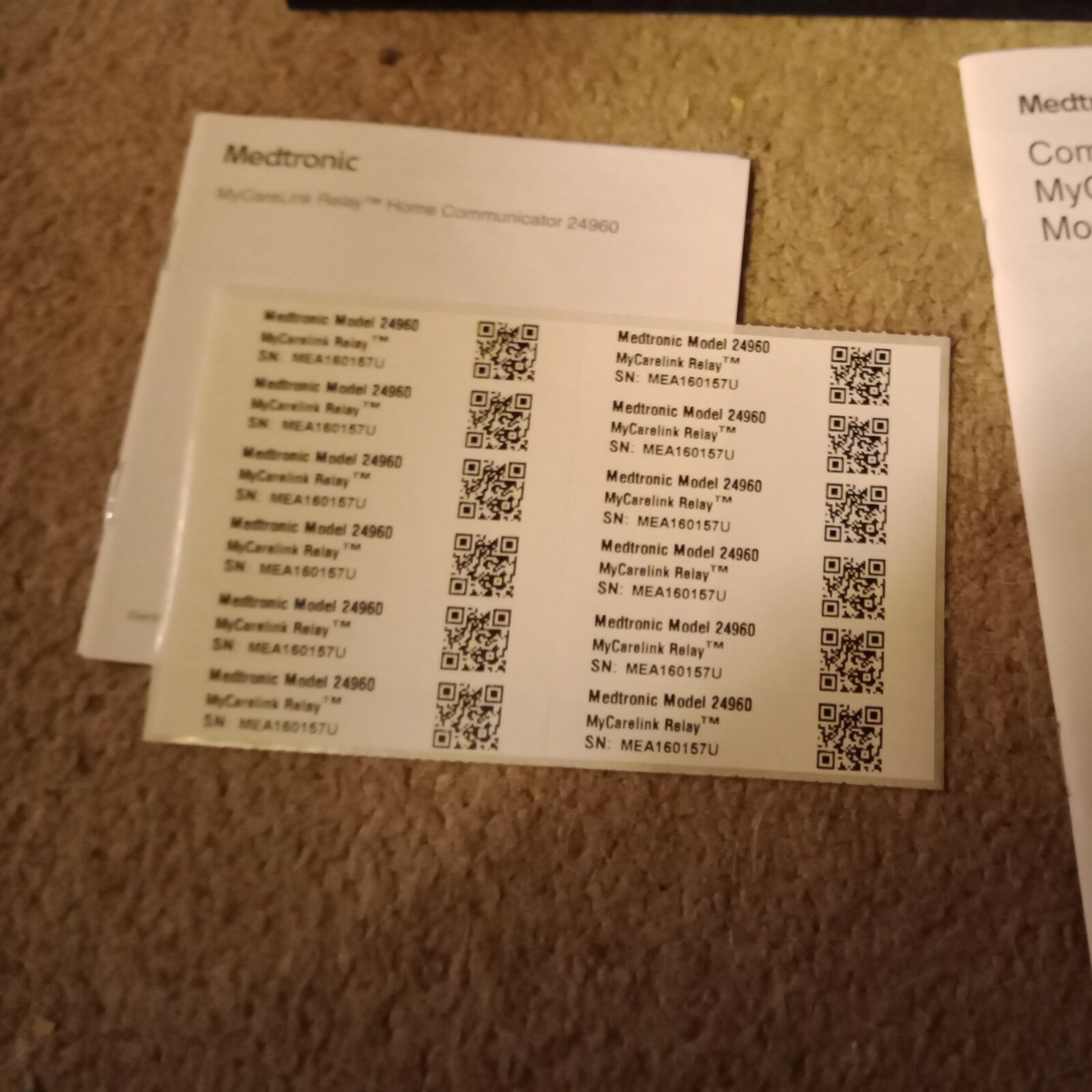 Medtronic 24960 MyCareLink Relay Home Communicator. New Open Box. Never ...