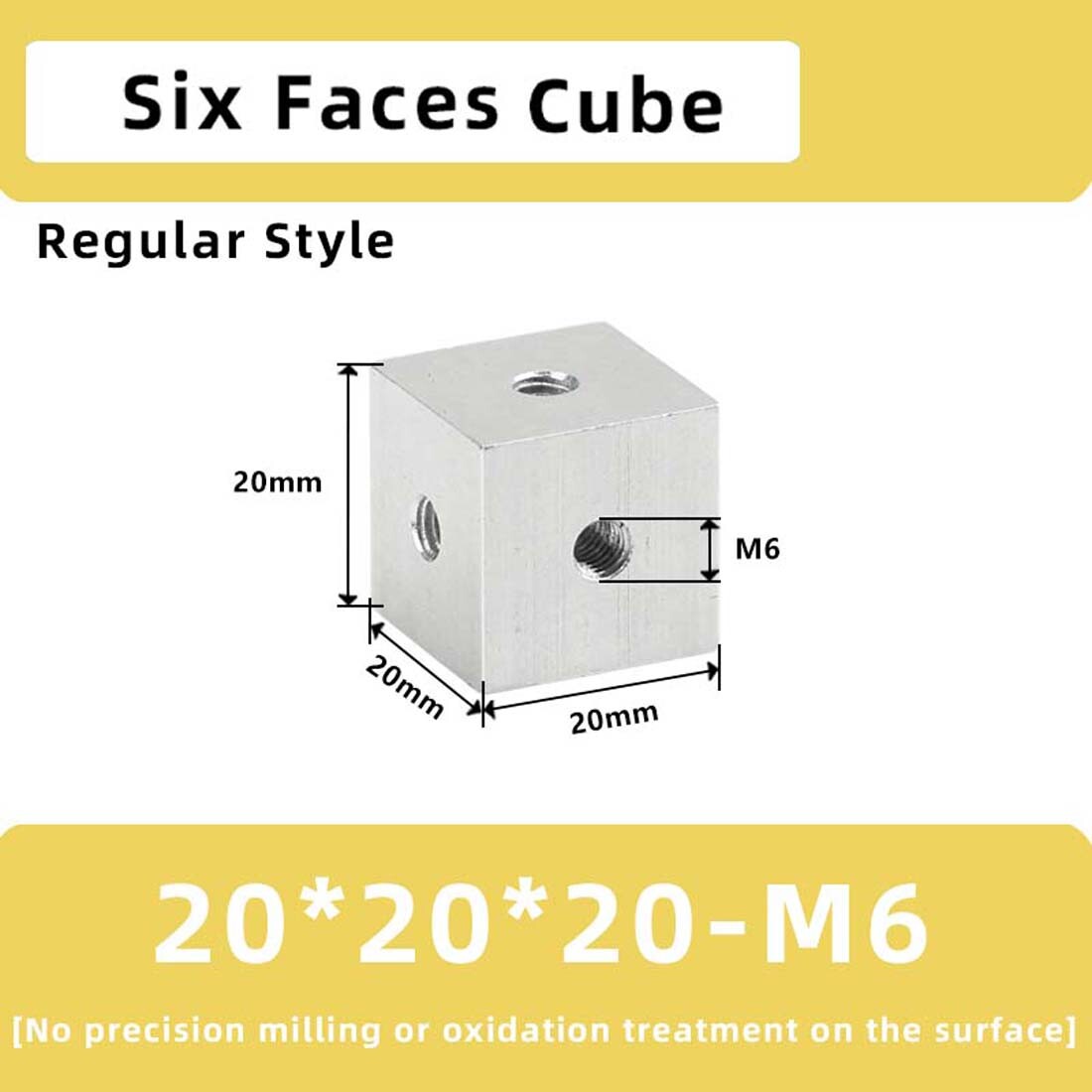 Aluminium Alloy Cube Connectors M3 M4 M5 M6 Cube/Cube Fixing Joint ...