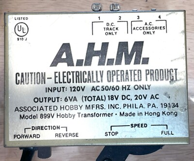 HO Trains Transformer TYCO AHM Dual Voltages 20VAC/ 18VDC Xfmer | eBay
