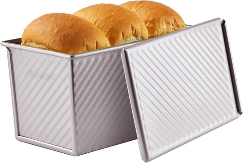 CHEFMADE Bread Mold Good Heat Conduction Bread Mold with Lid Ripple ...
