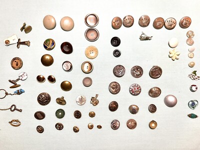 Vintage lot European buttons ca. 1890s-1930s. Some Imperial & Civil ...