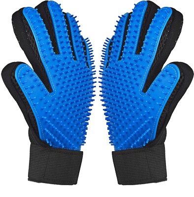 Pet Dog Cat Bath Brush Comb Rubber Glove Hair Fur Grooming Massaging ...