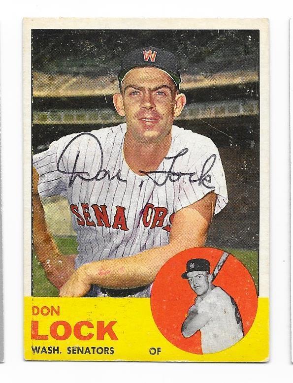 DON LOCK 1963 TOPPS AUTOGRAPHED SIGNED # 47 SENATORS DECEASED | eBay