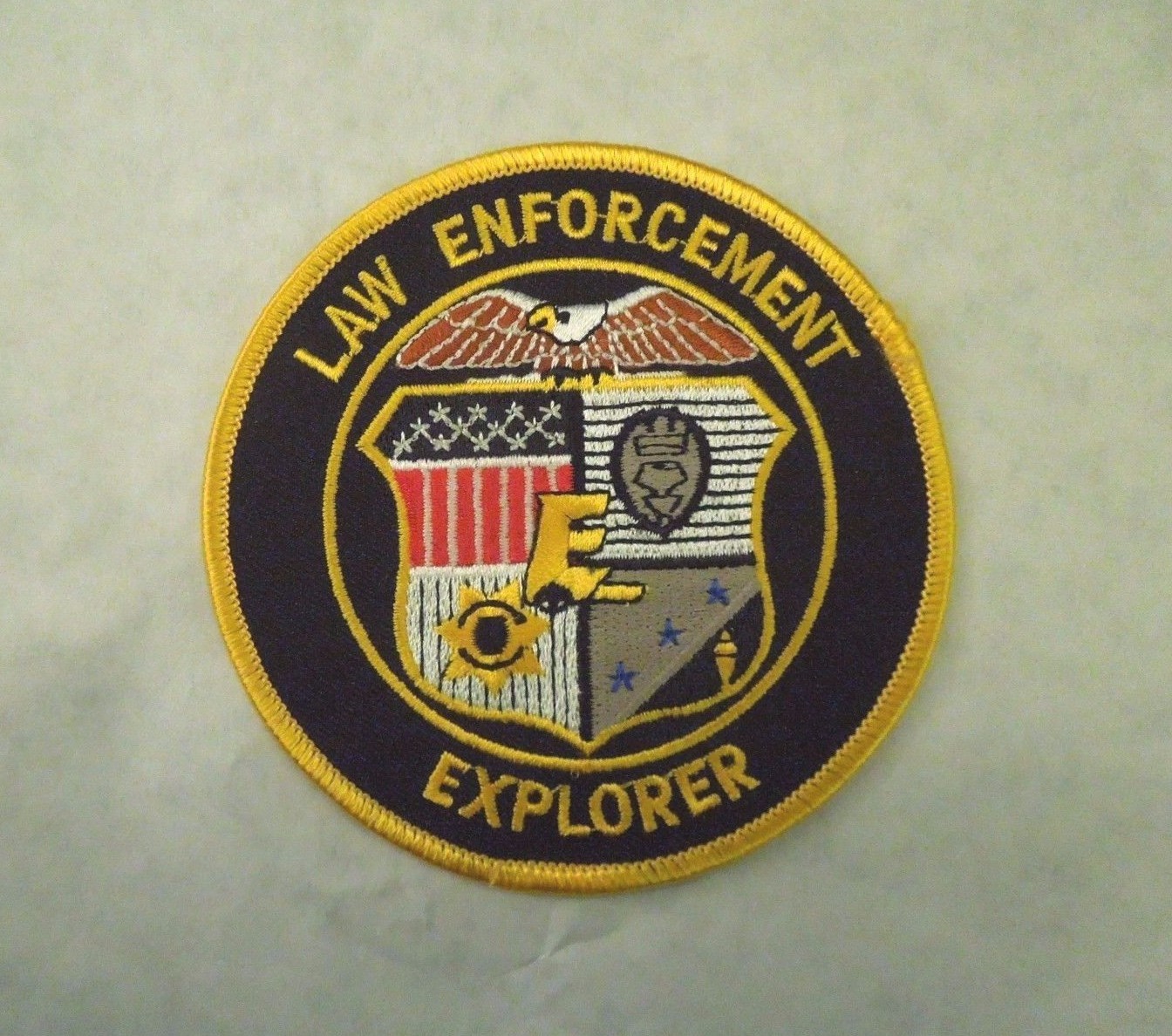 Vintage Law Enforcement Explorer Scout Black Background Iron On Patch Black | eBay