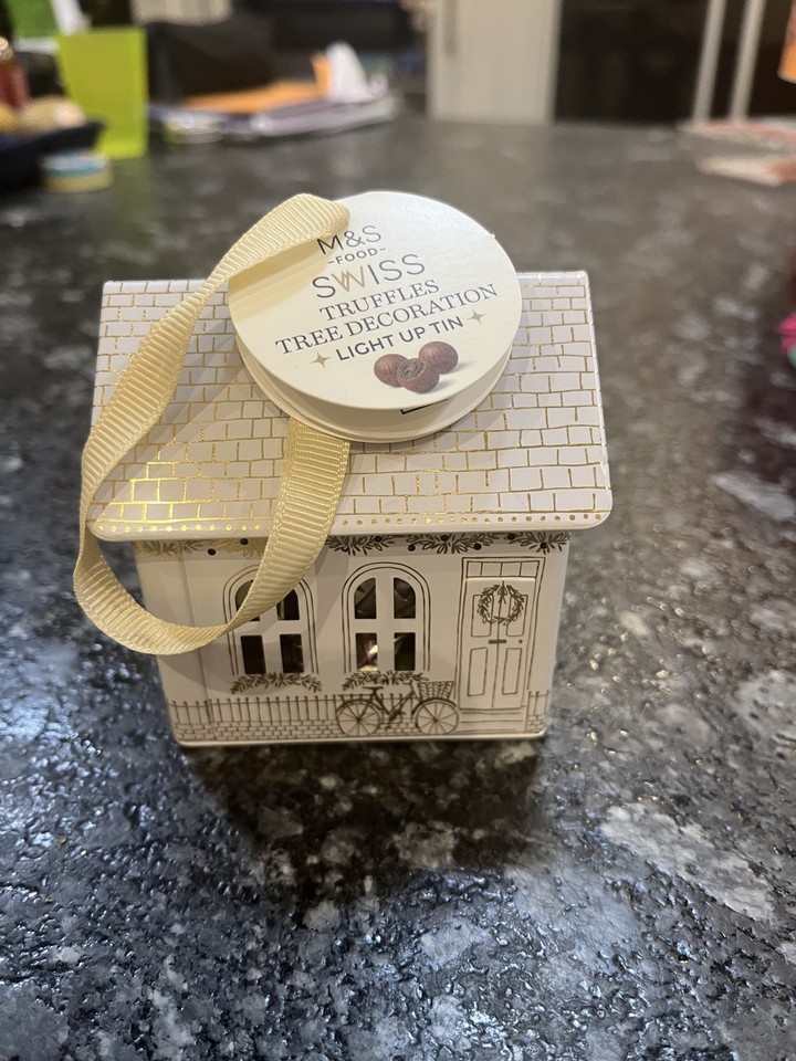 M&S Swiss Truffles 🎄Tree Decoration Christmas 2025 Light up Tin | eBay UK