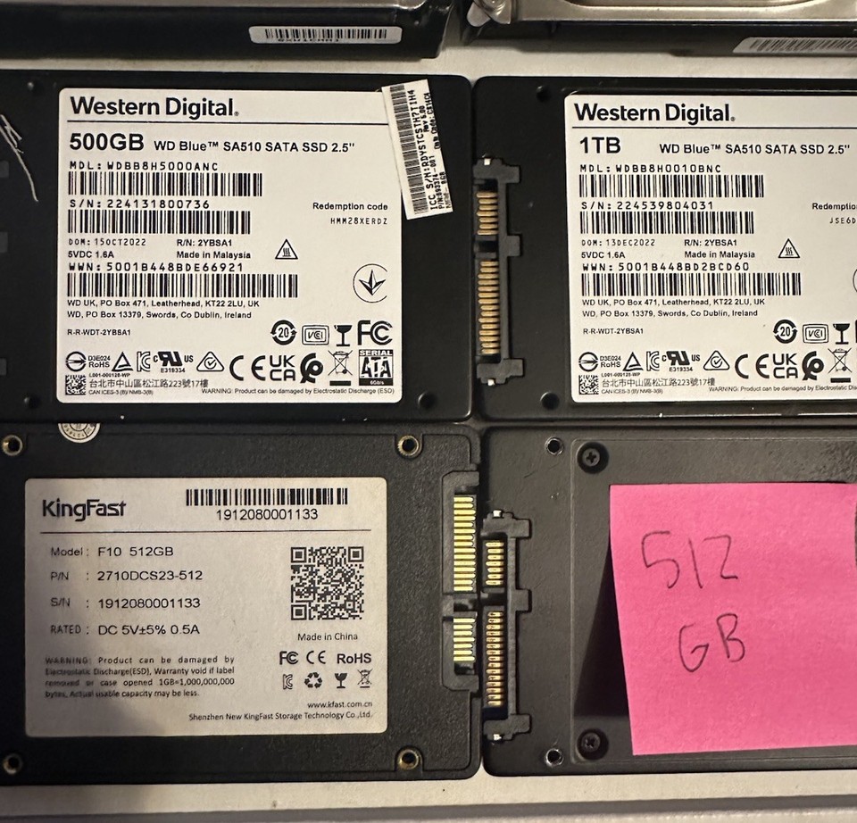 Sata Hard Drive / SSD Lot Of 6 Untested 5.5 Terabyte Lot As Is Seagate ...