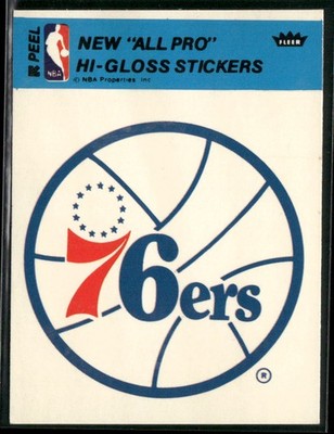 Philadelphia 76ers Logo 1978-79 Fleer NBA Team Stickers #NNO ...