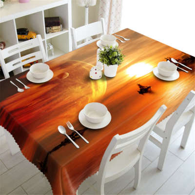 Beautiful Sunset 3D Tablecloth Table cover Cloth Rectangle Wedding ...