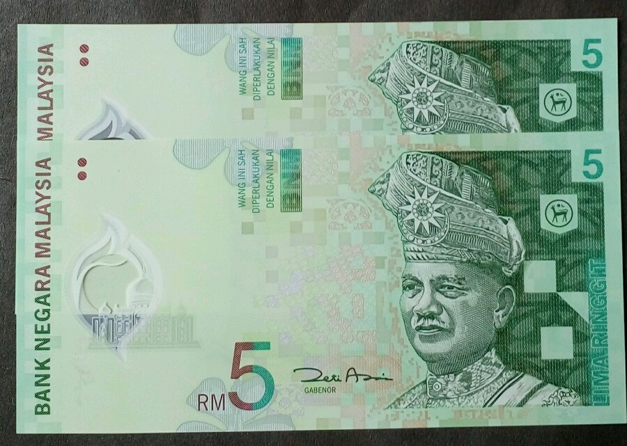 MALAYSIA RM5 POLYMER BANK NOTE ZETI 5 PCS - UNC | eBay