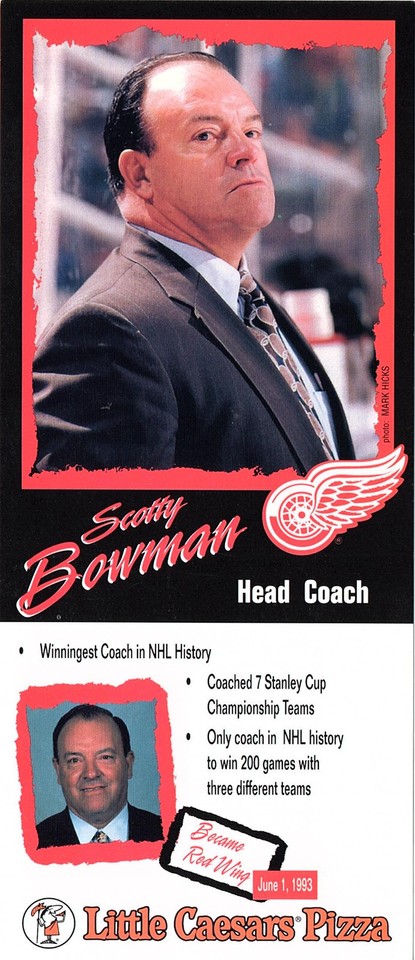 1997-98 Detroit Red Wings Hockey Little Caesars Postcards Trading Cards ...