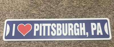 I Love Pittsburgh PA Pennsylvania Street Sign Wall Decor Decorative | eBay