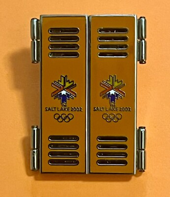 2002 SALT LAKE CITY OLYMPIC ATHLETE'S LOCKER GOLD PIN/PINS. RARE #059/ ...