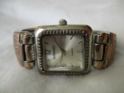 Embassy Analog Wristwatch with a Cuff Band and Quartz Movement | eBay