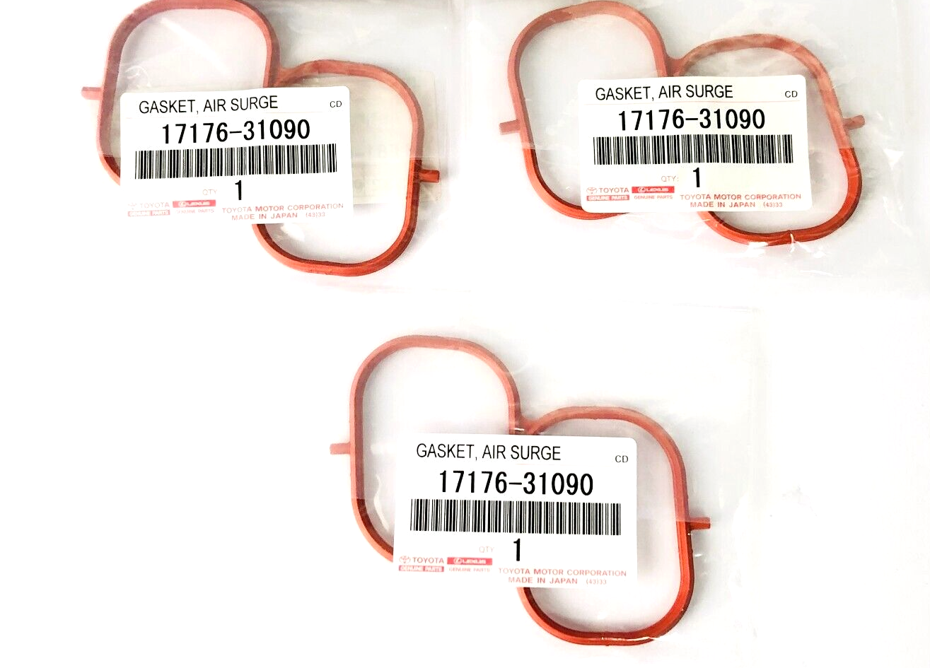 Genuine Toyota LEXUS AIR SURGE TANK TO INTAKE MANIFOLD GASKET 17176 ...