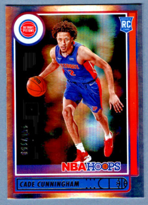 Cade Cunningham 2021-22 Panini NBA Hoops #201 Premium Box Set Silver RC ...