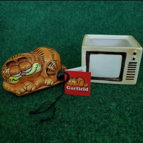 Garfield Enesco Cat Jim Davis Ceramic Cookie Candy Jar 1981 Cartoon TV ...