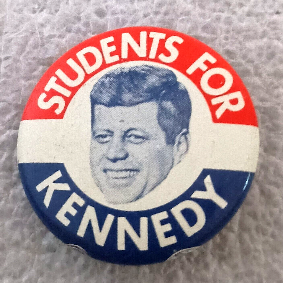 Vtg Students For Kennedy JFK President Campaign Political Pin Button ...