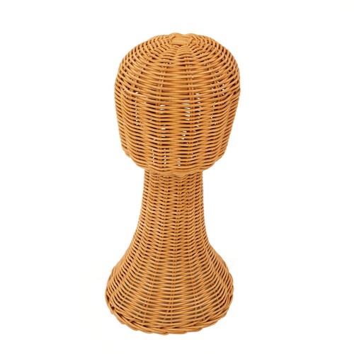 Modern Rattan Mannequin Head Stand, Rattan Wig Stand, Wig Display ...