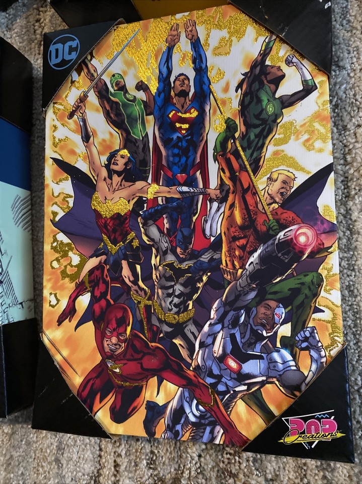 DC Comics Batman Superhero’s Canvas Prints Set Of 4 -8x10 POP Creations ...