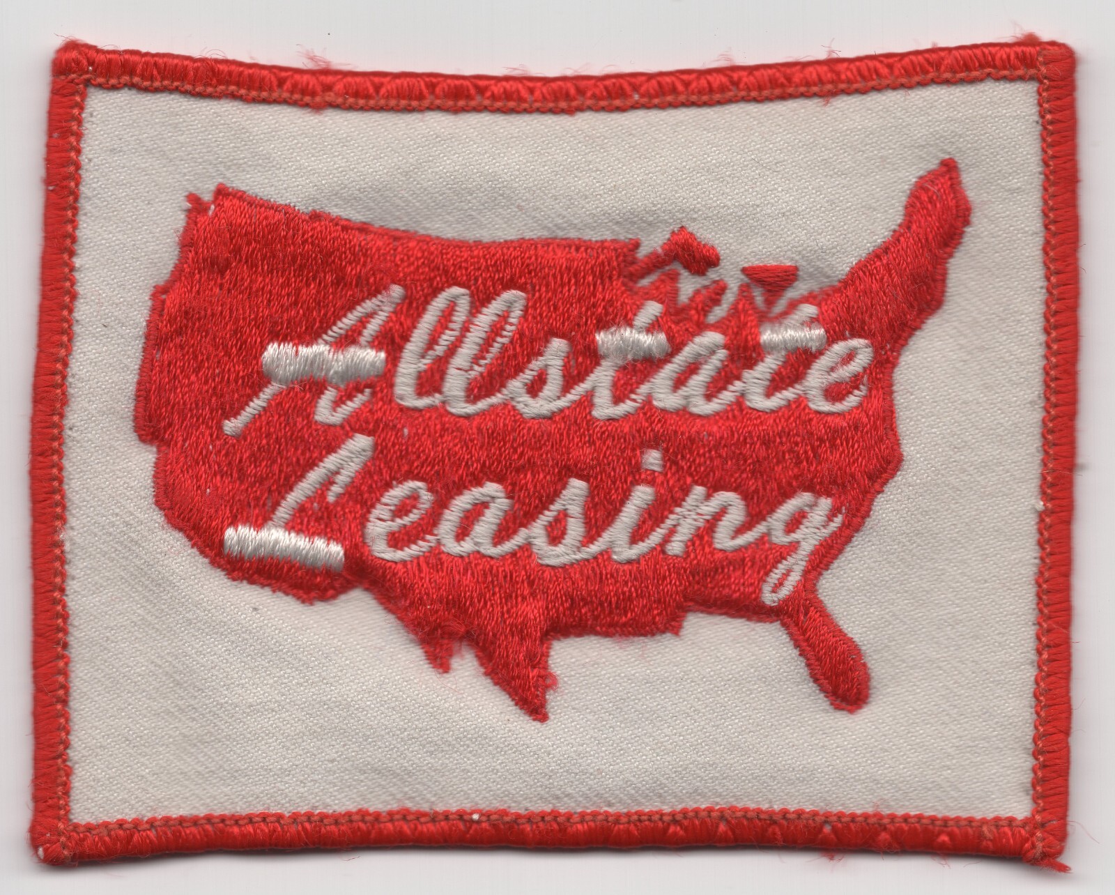 ALLSTATE LEASING Embroidered Uniform Patch Sew-On, White Field & Red ...