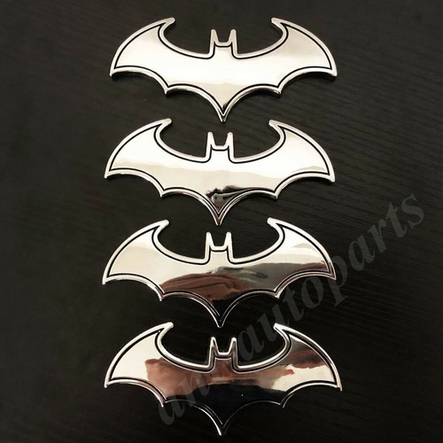 4x Big Metal Chrome Batman Dark Knight Mask Badge Decal Sticker 3D Car ...