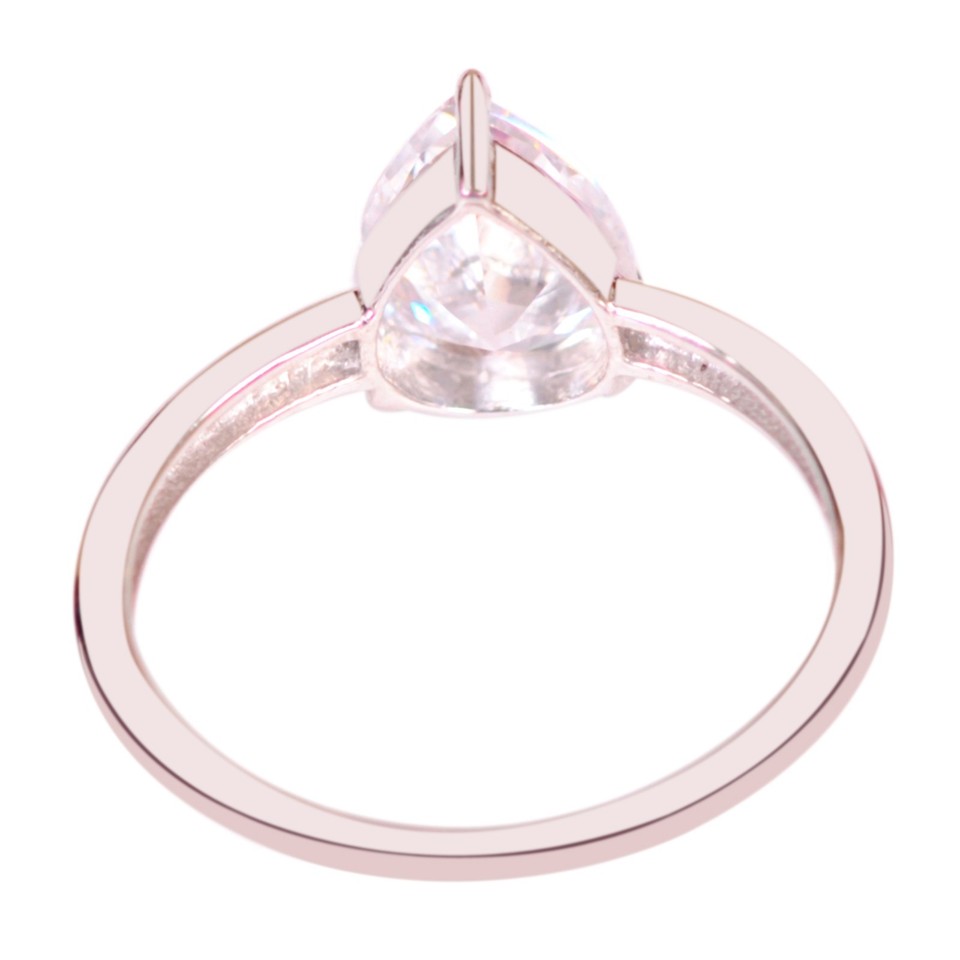 2.65Ct D/VVS1 Pear Shape Solitaire Ring In 925 Sterling Silver Tariffs ...