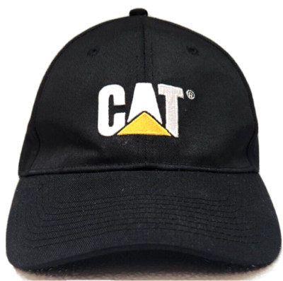 CAT Hat Men's Black Adjustable Caterpillar Baseball Cap | eBay